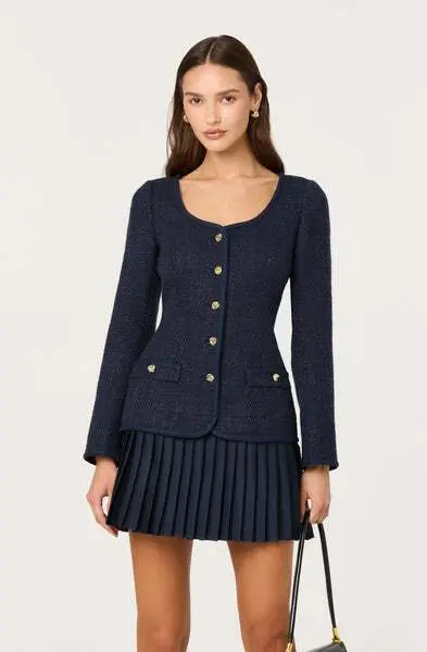 Astr The Label Malorie Mixed Media Mini Dress