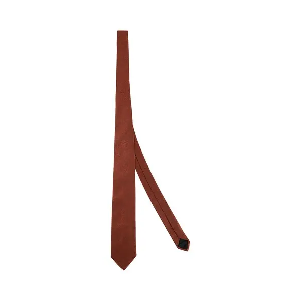 Givenchy 4g Monogram Silk Tie 'dark Rust