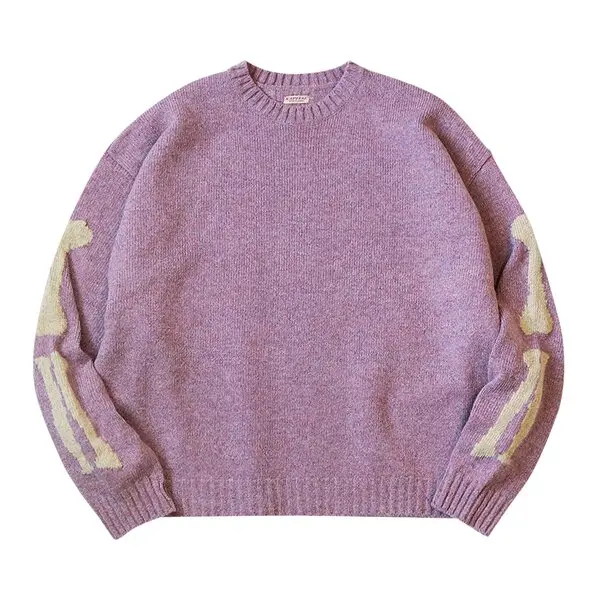 Kapital Bone Crew Sweater 'light - Purple