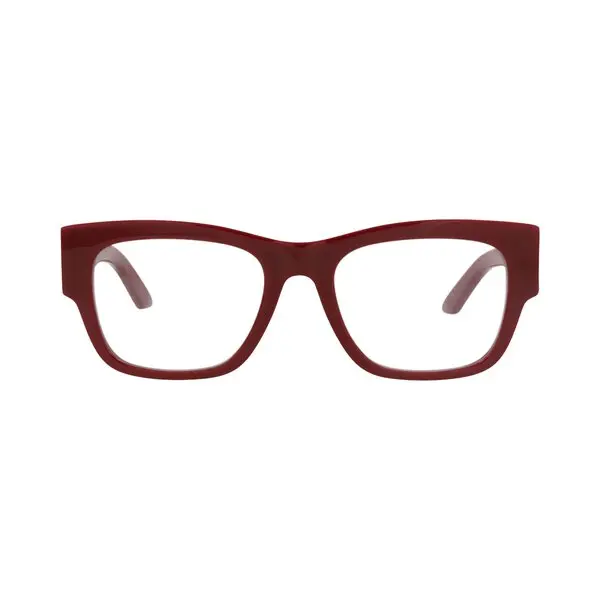 Alexander McQueen Square-frame Recycled Acetate Optical Frames 'burgundy/transparent