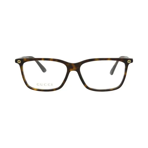 Gucci Square-frame Acetate Optical Frames 'havana/transparent