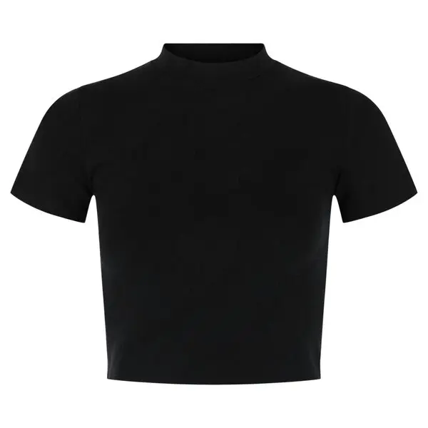 Balenciaga Mock-neck Cropped Top - Black