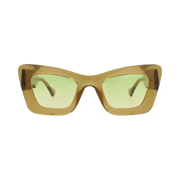 Gucci Cat Eye-frame Injection Sunglasses /green