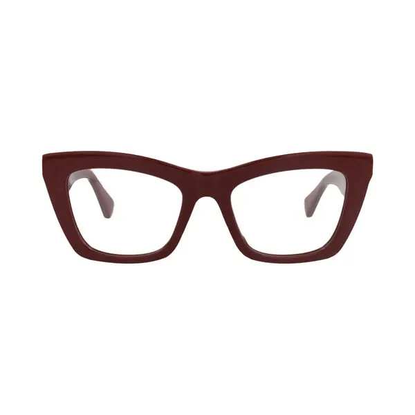 Bottega Veneta Cat Eye-frame Recycled Acetate Optical Frames 'burgundy/transparent