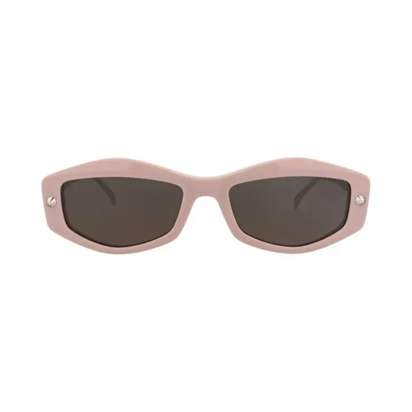 Alexander McQueen Square-frame Recycled Acetate Sunglasses /silver/grey