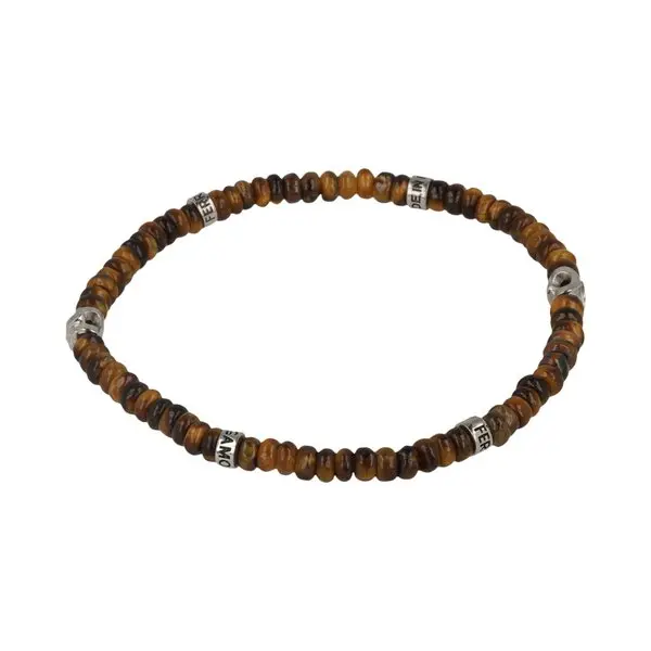 FERRAGAMO Medium Tiger Eye Beadstone Bracelet - Multicolor