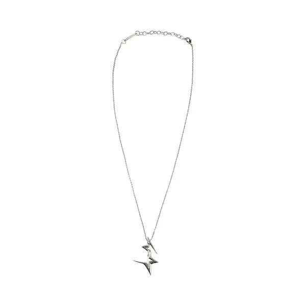 FERRAGAMO Double Star Pendant Necklace - Silver