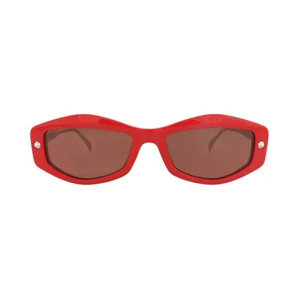 Alexander McQueen Square-frame Recycled Acetate Sunglasses /silver/brown