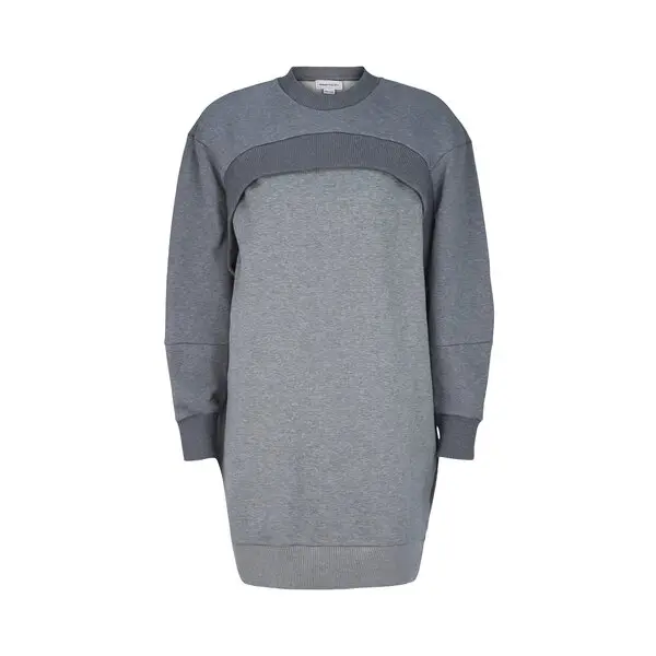 Alexander McQueen Embroidered Logo Sweatshirt Dress Melange/multicolor - Grey
