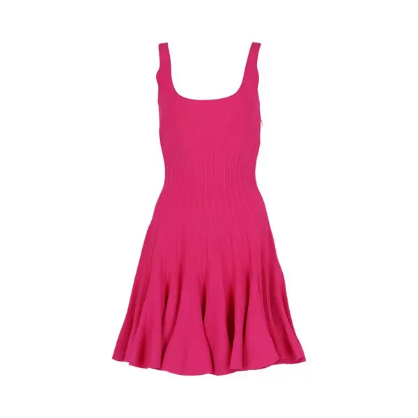 Alexander McQueen Sleeveless Ruffle Dress - Pink