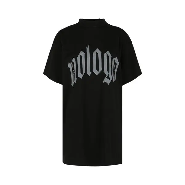 Balenciaga Oversized No Logo T-shirt 'washed /grey - Black