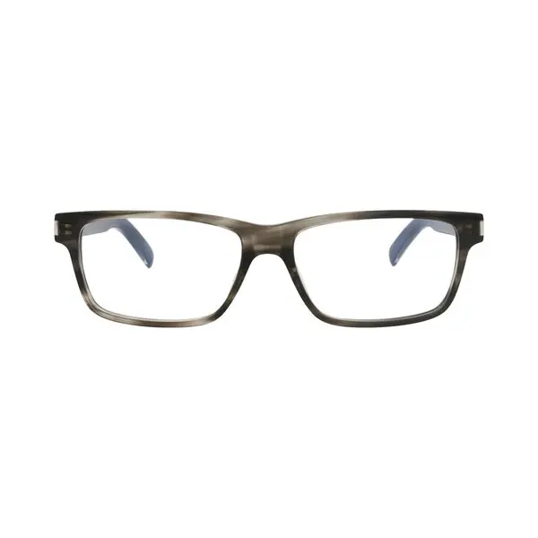 Saint Laurent Square-frame Recycled Acetate Optical Frames 'havana/crystal/transparent