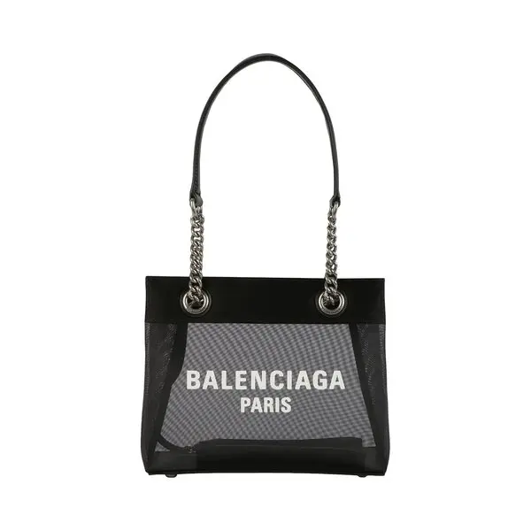 Balenciaga Small Duty Free Mesh Tote /white