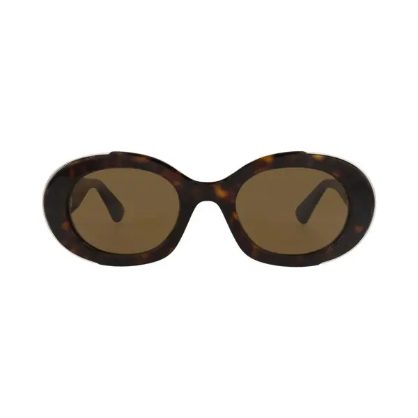 Alexander McQueen Round-frame Recycled Acetate Sunglasses 'havana