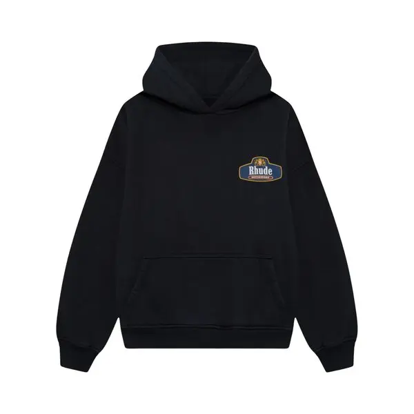 Rhude Safari Crest Hoodie /blue/red