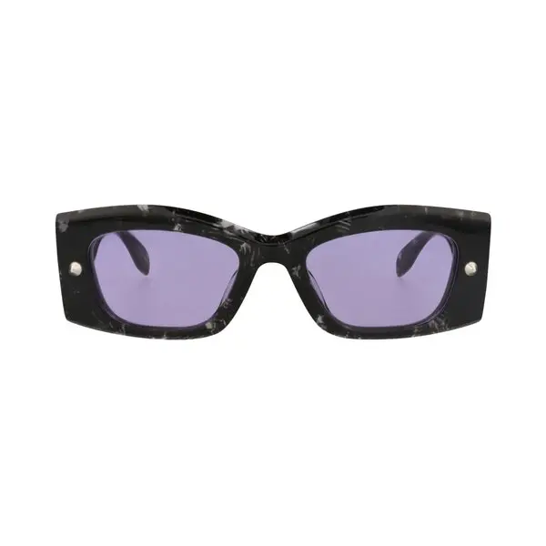 Alexander McQueen Square-frame Recycled Acetate Sunglasses 'havana/violet
