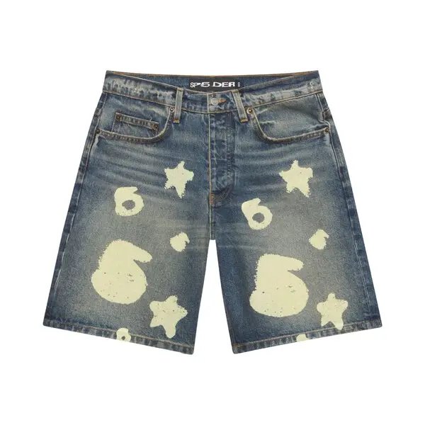 SP5DER Indigo Beluga Denim Short
