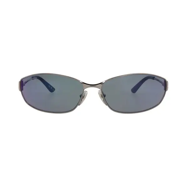 Balenciaga Square-frame Metal Sunglasses 'ruthenium/violet