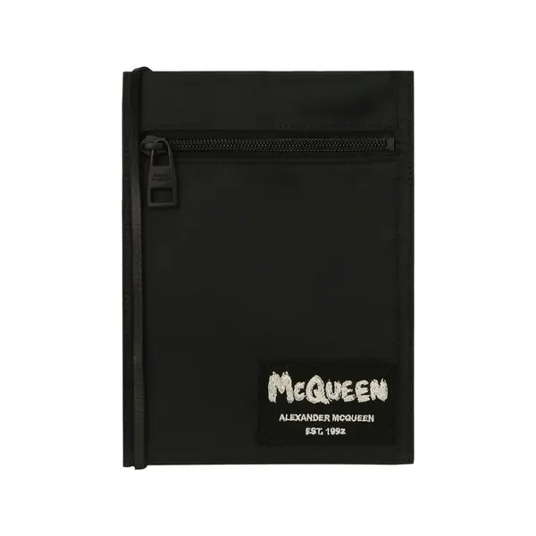 Alexander McQueen Logo Patch Crossbody Pouch - Black