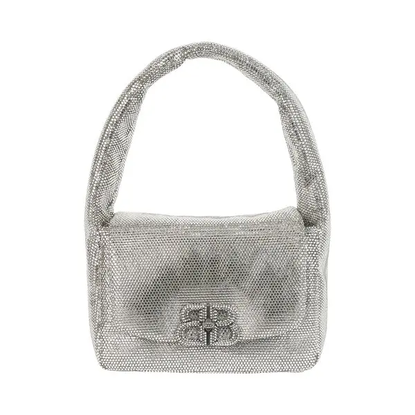 Balenciaga Small Monaco Sling Bag In Strass 'smoke Strass - Grey