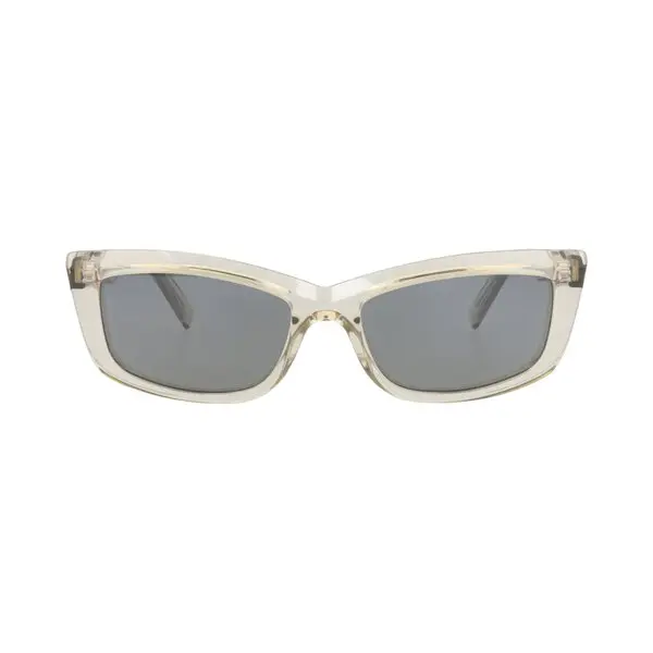 Saint Laurent Cat Eye-frame Recycled Acetate Sunglasses 'beige/silver