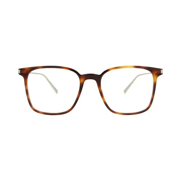 Saint Laurent Square-frame Recycled Acetate Optical Frames 'havana/gold/transparent