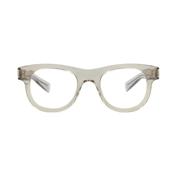 Saint Laurent Round-frame Recycled Acetate Optical Frames 'beige/transparent