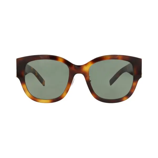 Saint Laurent Cat Eye-frame Acetate Sunglasses 'havana/green - Brown