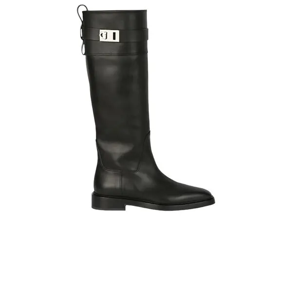 FERRAGAMO Wmns Bugo Knee-high Boot - Black