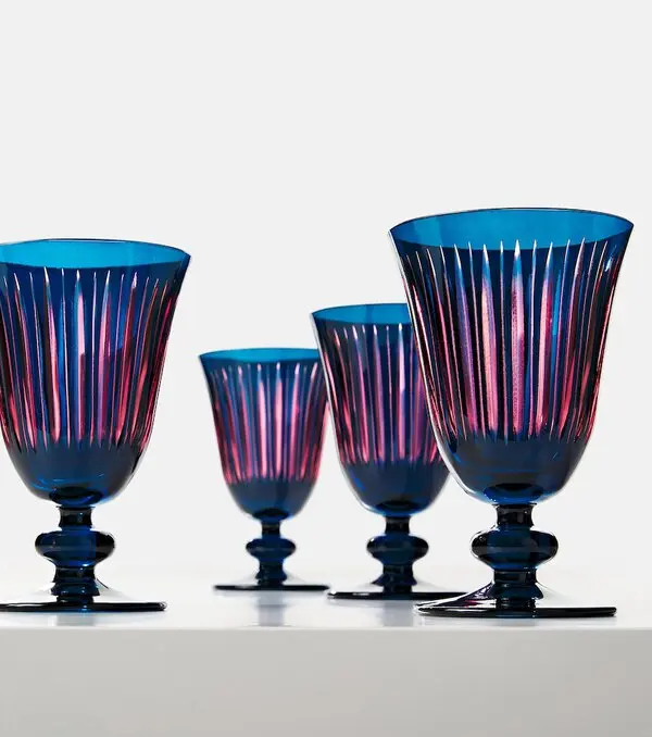 L'Objet Prism Set Of 4 Wine Glasses