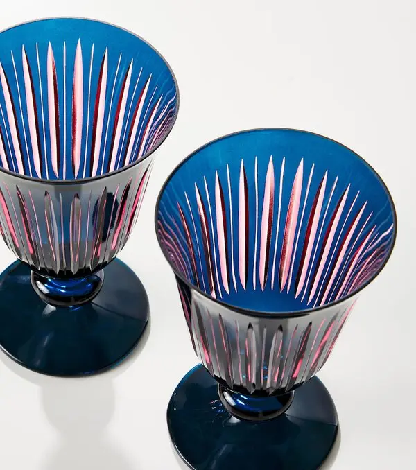 L'Objet Prism Set Of 4 Wine Glasses