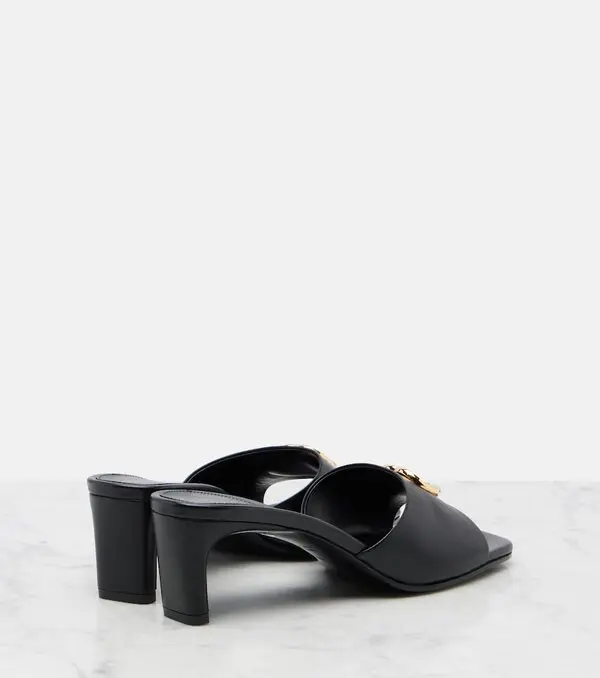 Gucci Double G Leather Mules