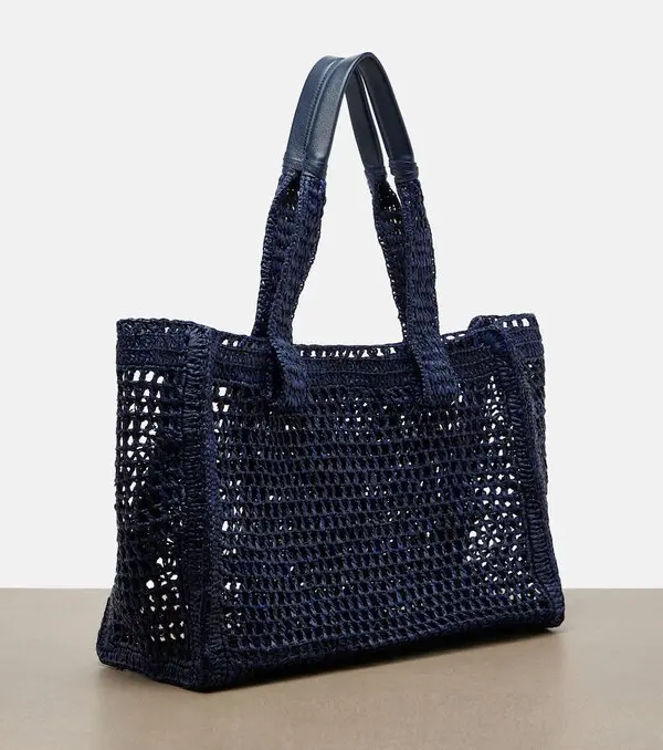 Chloé Raffia East-west Tote Bag - Blue