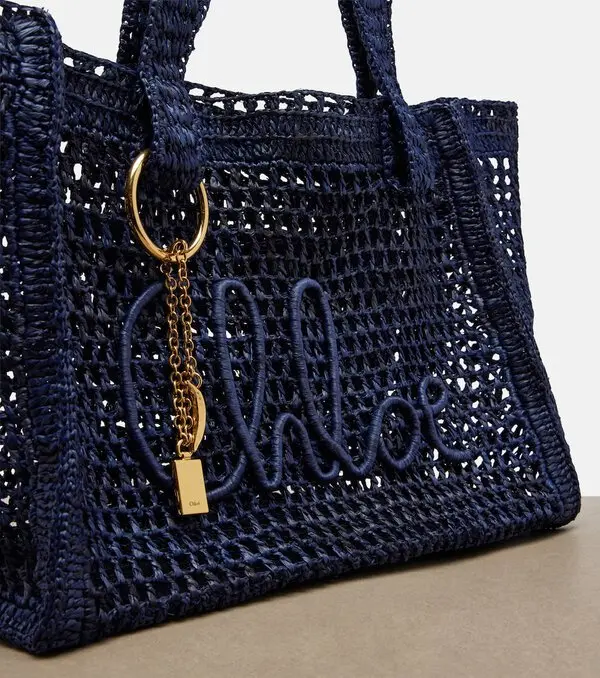 Chloé Raffia East-west Tote Bag - Blue
