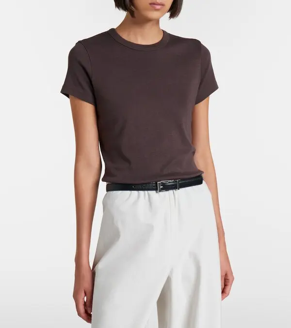 Vince 90s Shrunken Cotton-blend T-shirt