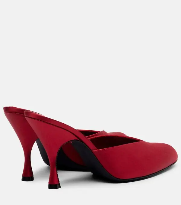 HERBERT LEVINE Satin Pointed Toe Mules