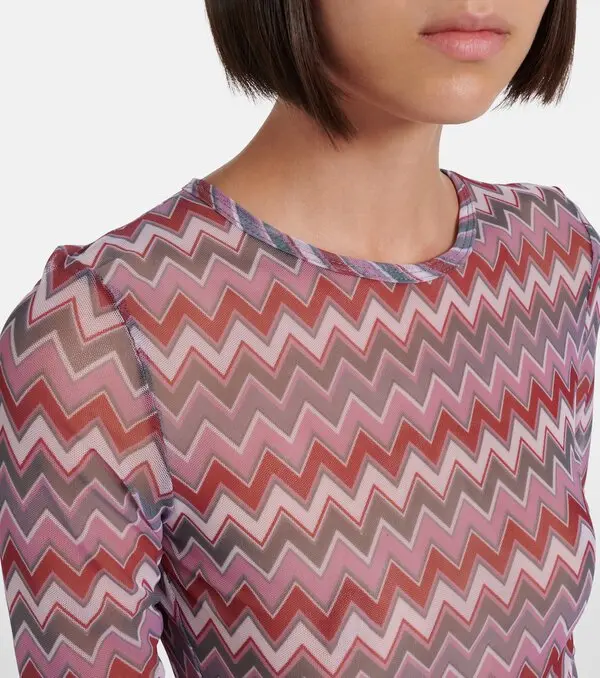 BANANHOT Renne Chevron Print Maxi Dress