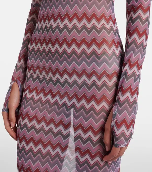 BANANHOT Renne Chevron Print Maxi Dress
