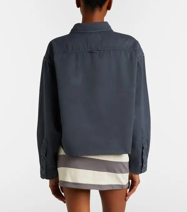 Miu Miu Frayed Denim Shirt