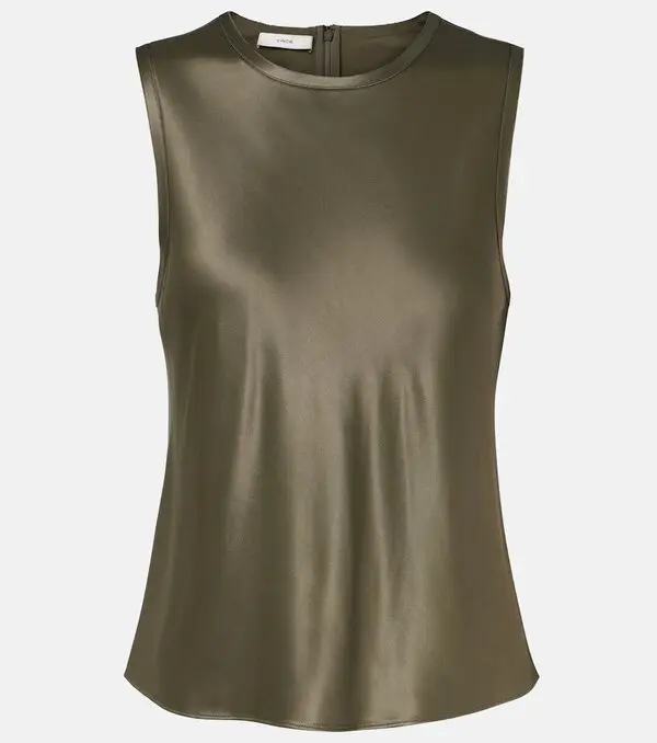 Vince Satin Sleeveless Top