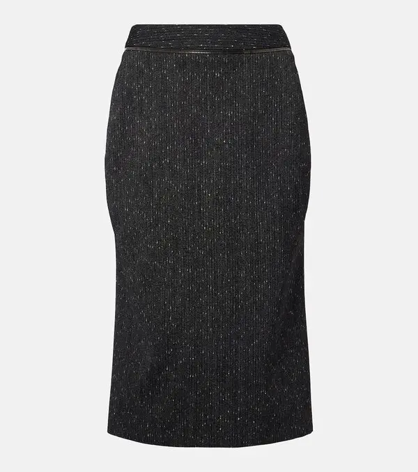 Alexander McQueen Pinstripe Pencil Skirt