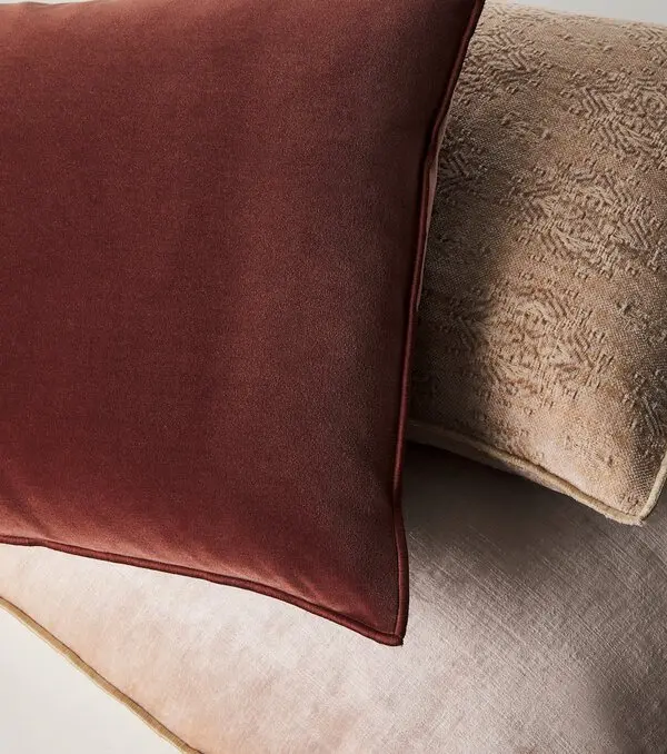 MAISON DE VACANCES Cotton Velour Cushion
