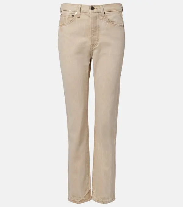 Khaite Finley Cropped Straight Jeans In Dumas