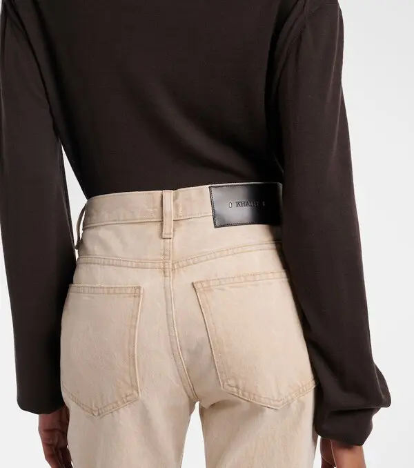 Khaite Finley Cropped Straight Jeans In Dumas