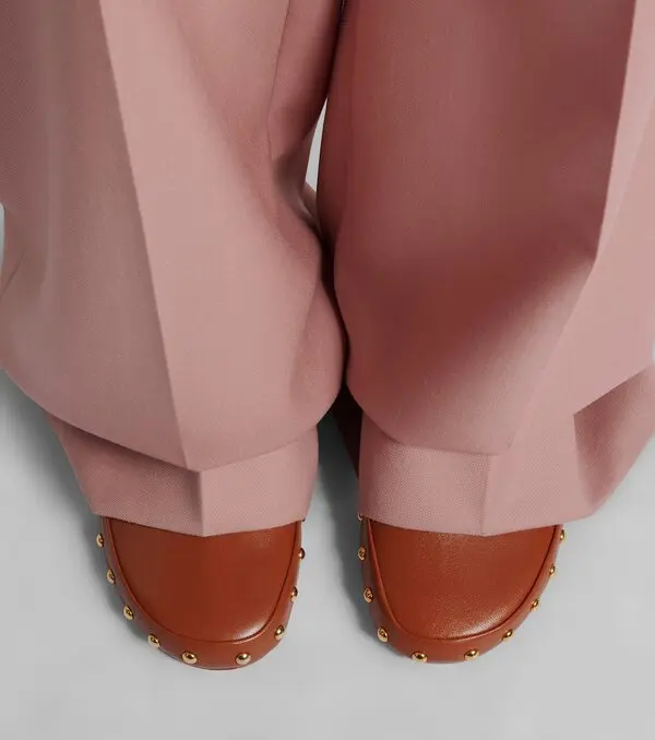 Chloé Studded Leather Clogs