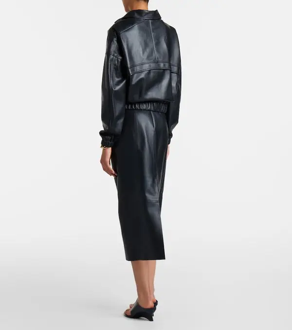 Vince Leather Pencil Skirt