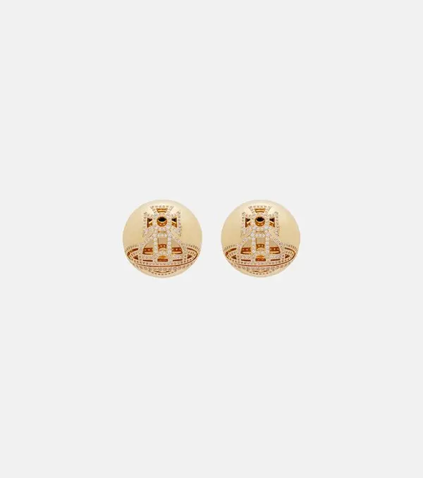 VIVIENNE WESTWOOD Orb Embellished Clip-on Earrings By - Gold