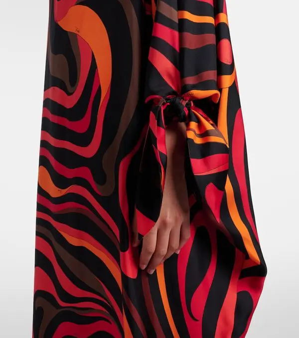 Emilio Pucci Marmo Embellished Silk Twill Kaftan