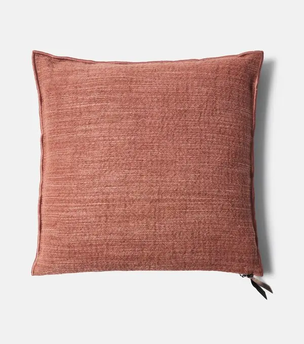 MAISON DE VACANCES Linen, Jute, And Cotton-blend Cushion - Brown