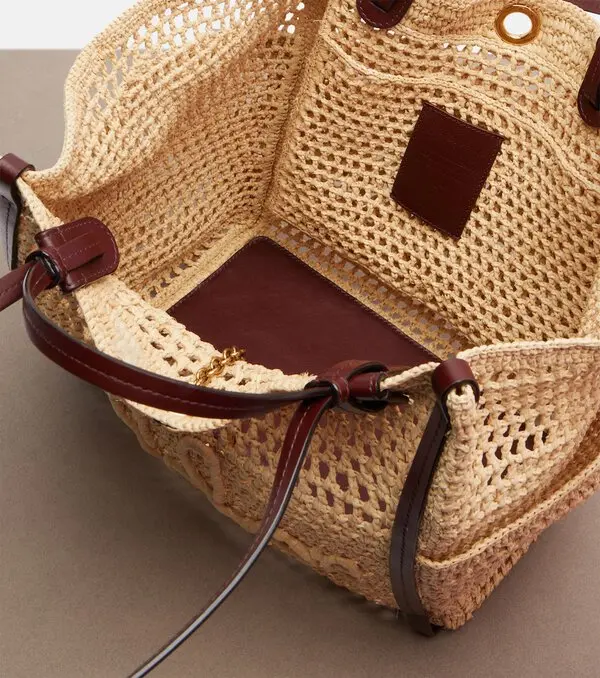 Chloé Iconic Small Raffia Tote Bag - Beige